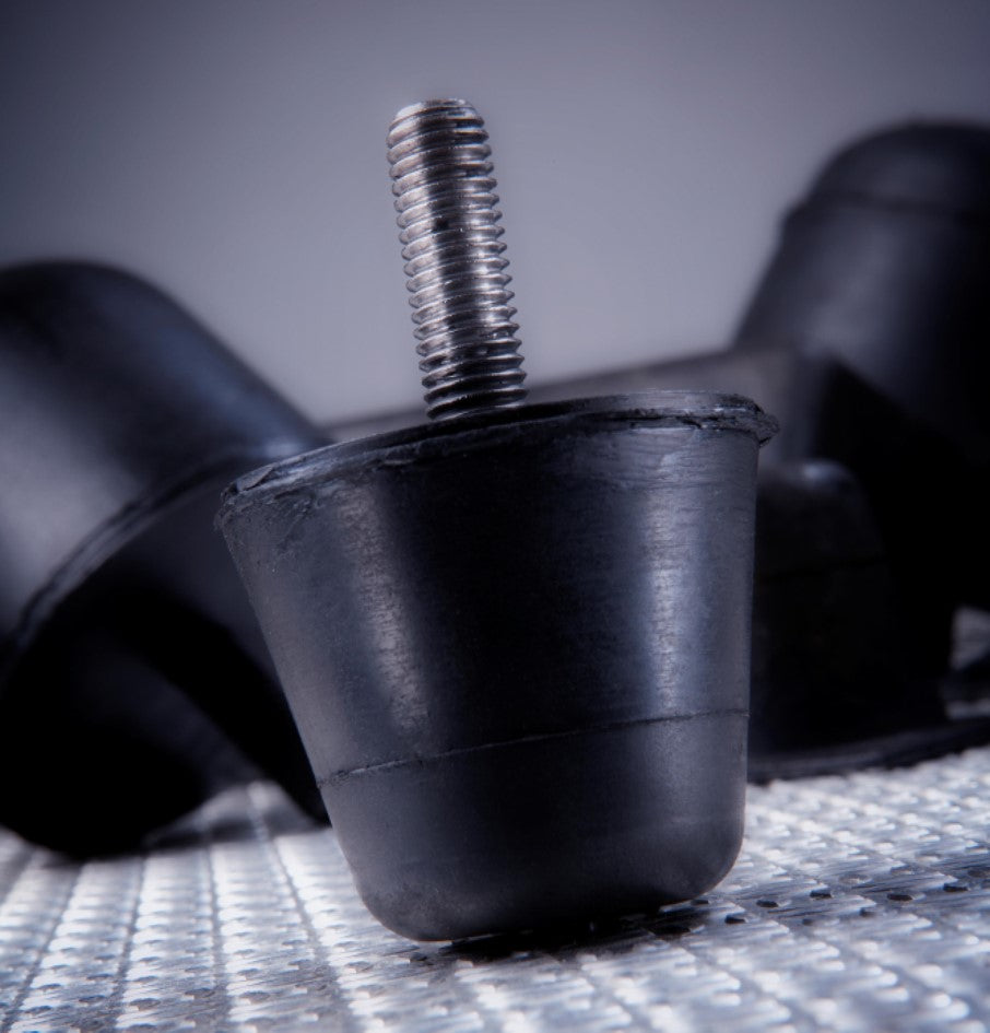 Stud mounted rubber buffers